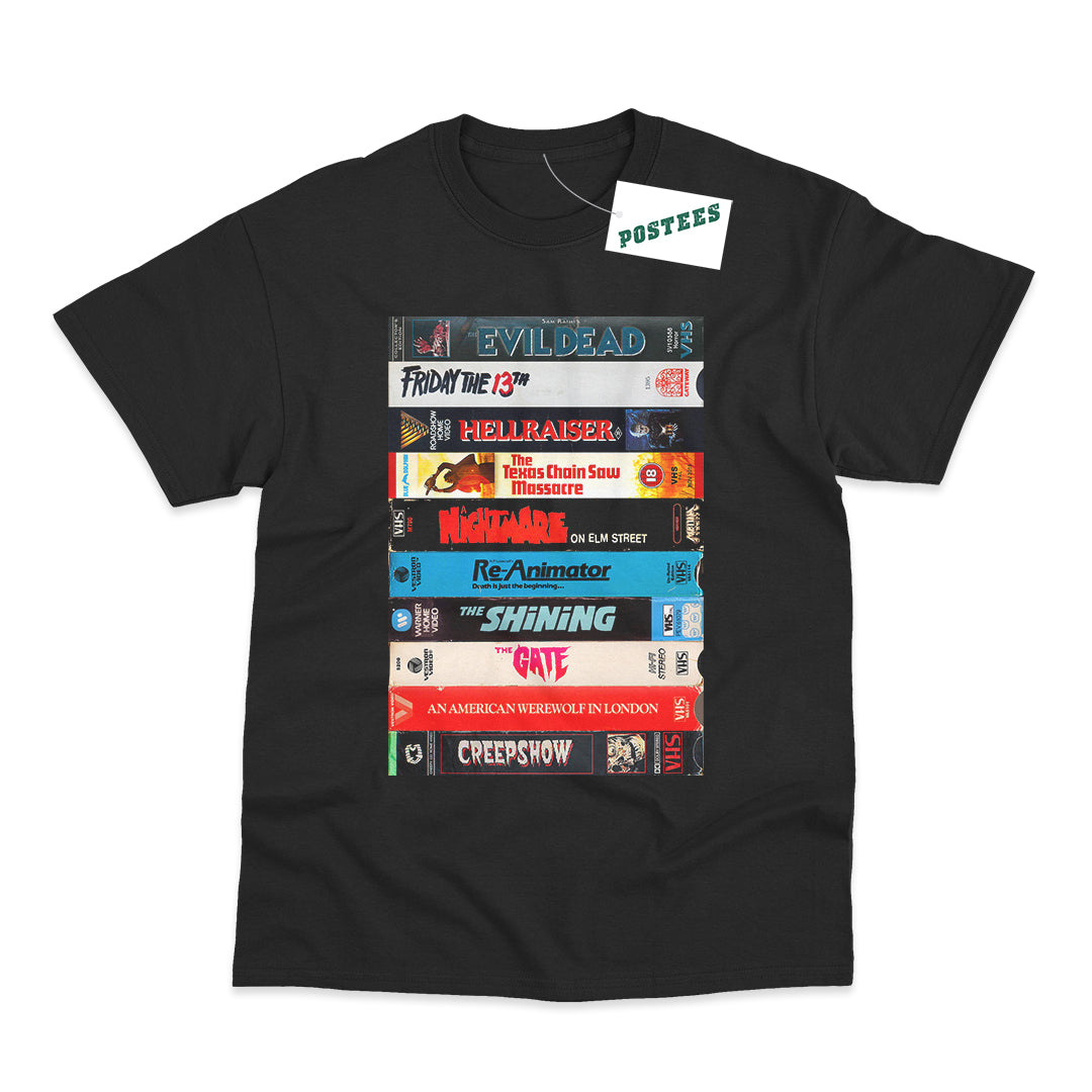 Cult Classic Horror VHS Collection T-Shirt | Postees