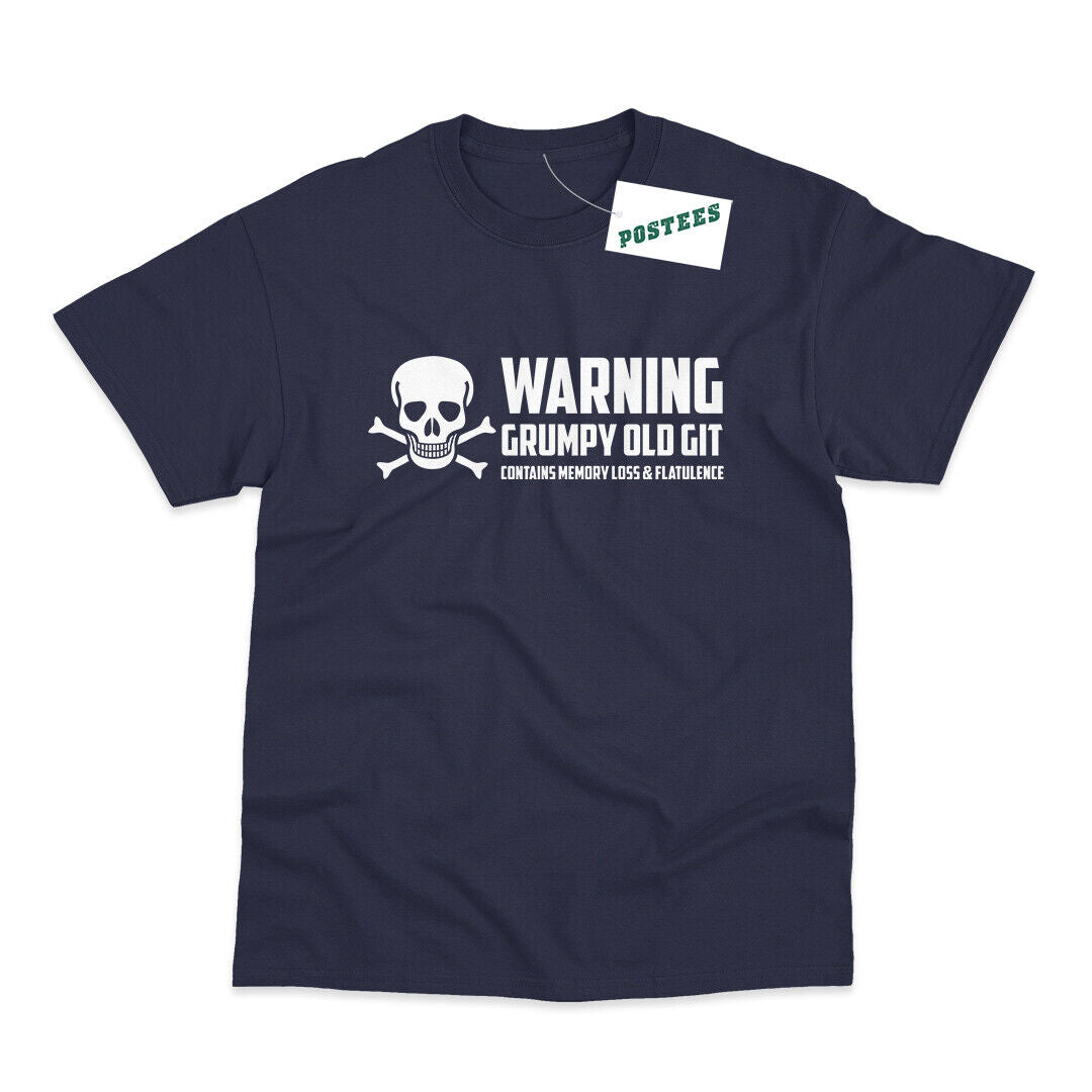 Warning Grumpy Old Git Funny T-Shirt | Postees